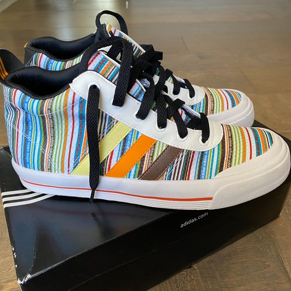 adidas | Shoes | Rare Adidas Brasic Straight Hi Multicolor Mens 8 ...